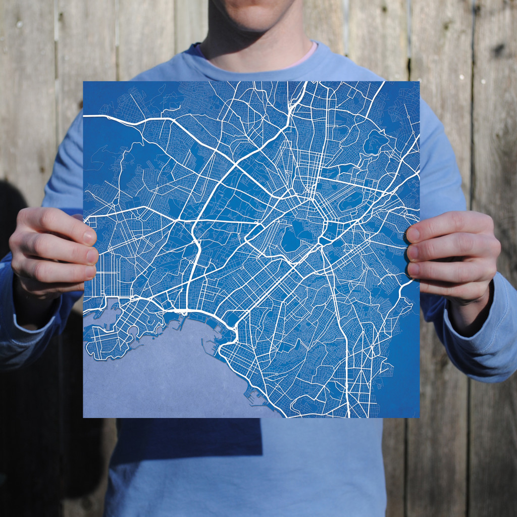 Athens, Greece Map Art - City Prints