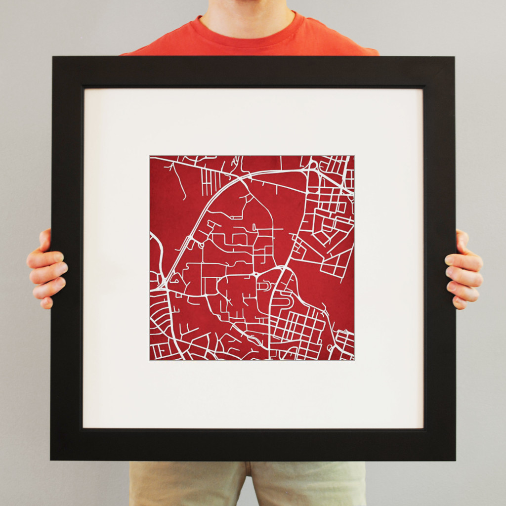 University of Maryland Campus Map Art - City Prints