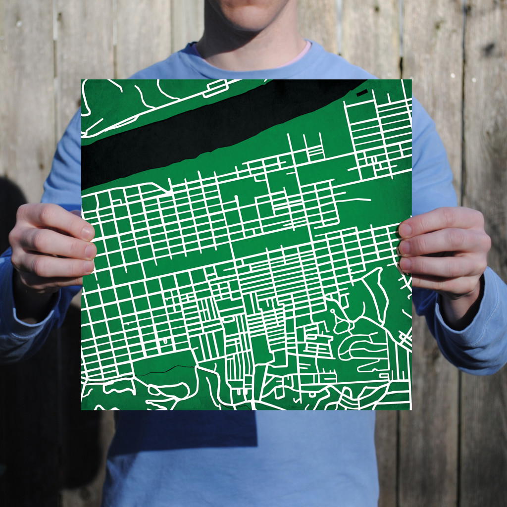 Marshall University Campus Map Art - City Prints