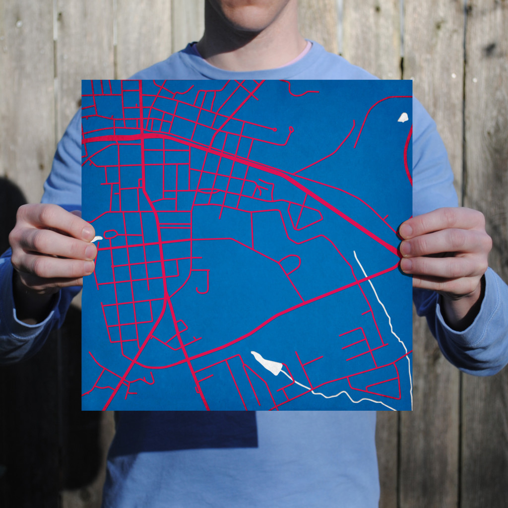Presbyterian College Campus Map Art - City Prints