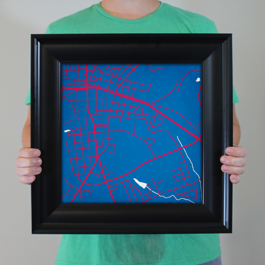 Presbyterian College Campus Map Art - City Prints