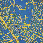 University of California, Los Angeles Campus Map Art - City Prints