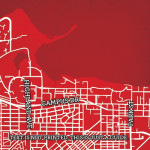 University of Wisconsin, Madison Campus Map Art - City Prints