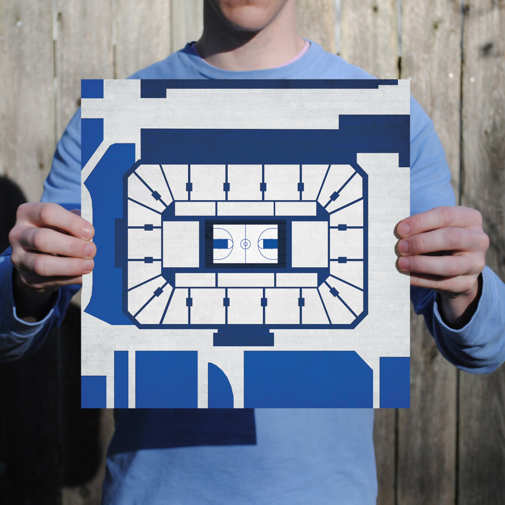 Cameron Indoor Stadium Map Art - City Prints