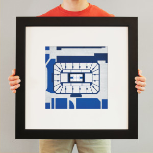 Cameron Indoor Stadium Map Art - City Prints
