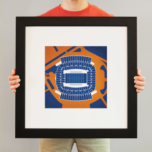 Jordan-Hare Stadium Map Art - City Prints