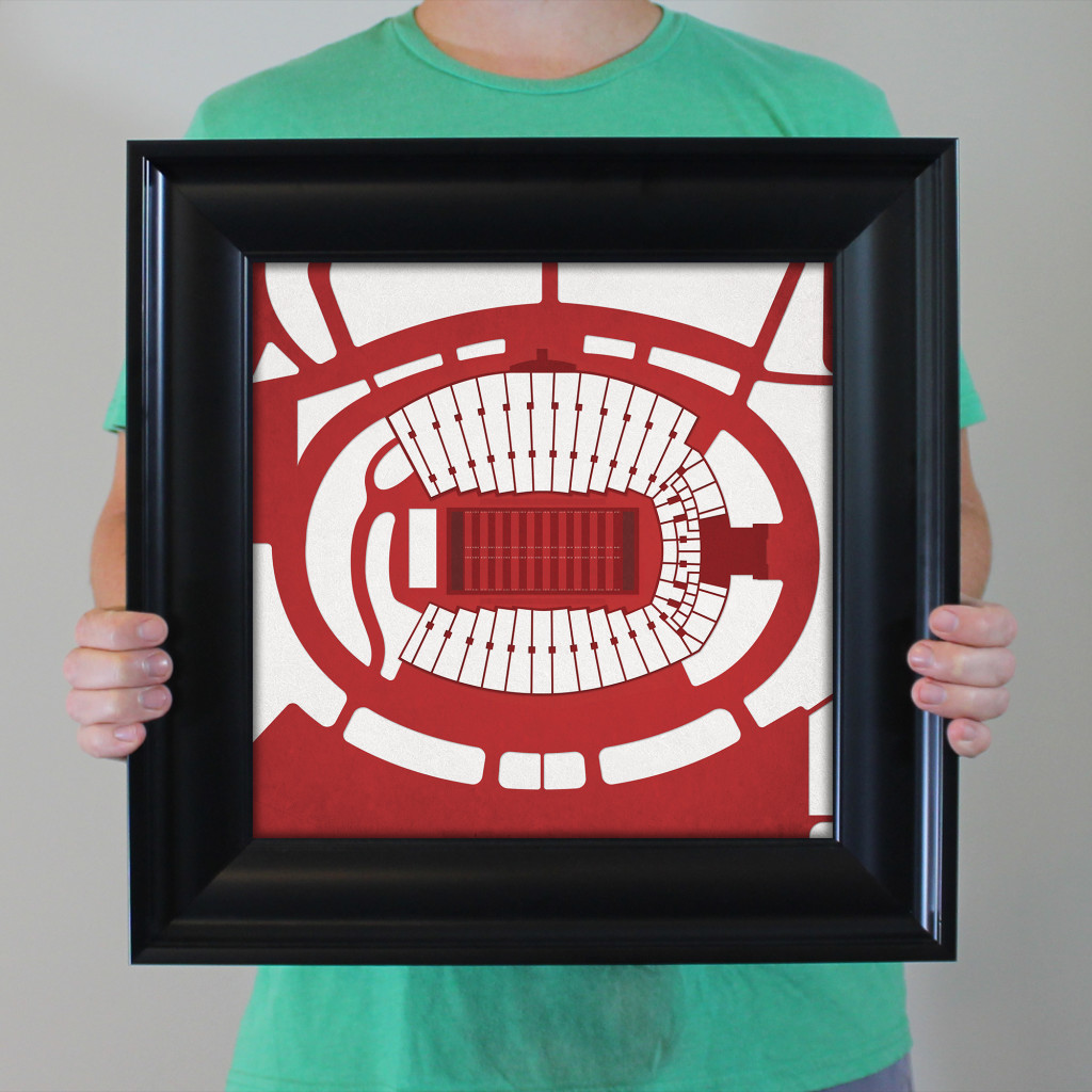 Memorial Stadium Map Art - City Prints