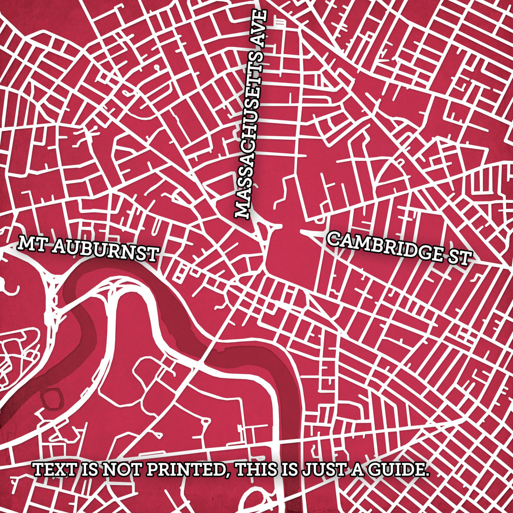 Harvard University Campus Map Art - City Prints