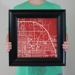 Indiana University Campus Map Art - City Prints