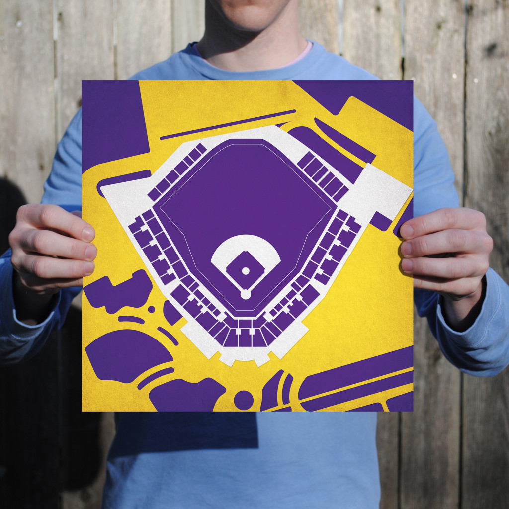 Alex Box Stadium Map Art - City Prints
