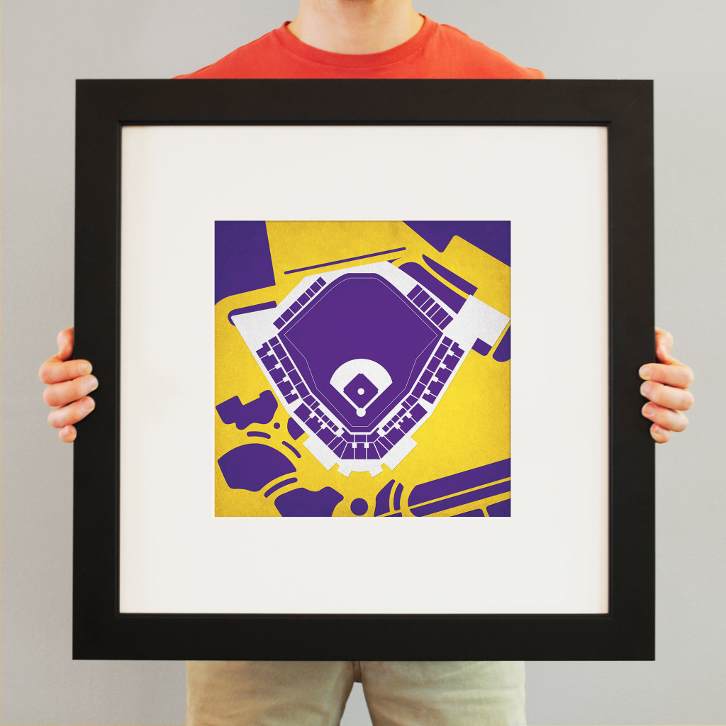 Alex Box Stadium Map Art - City Prints