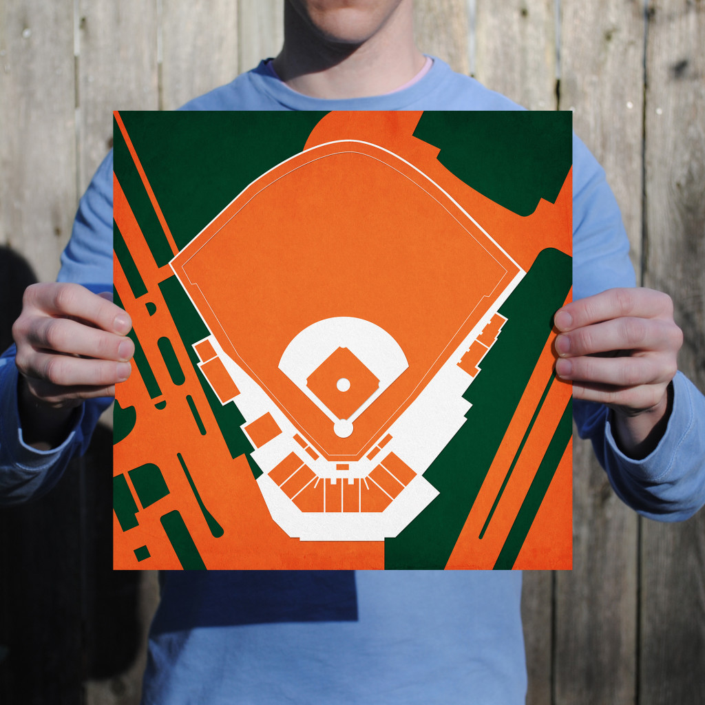 Alex Rodriguez Park at Mark Light Field Map Art - City Prints