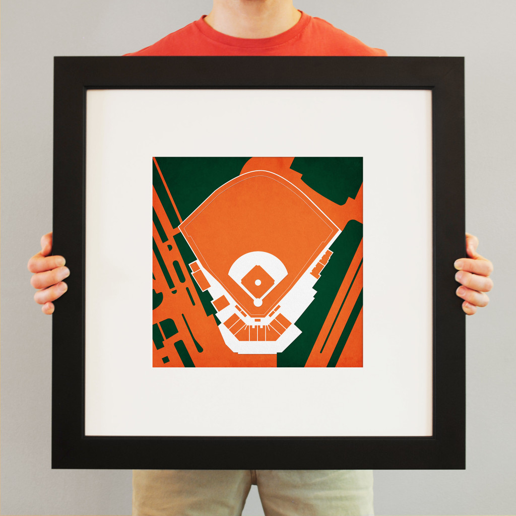 Alex Rodriguez Park at Mark Light Field Map Art - City Prints