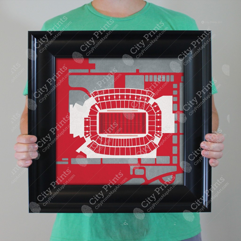 TDECU Stadium Map Art - City Prints
