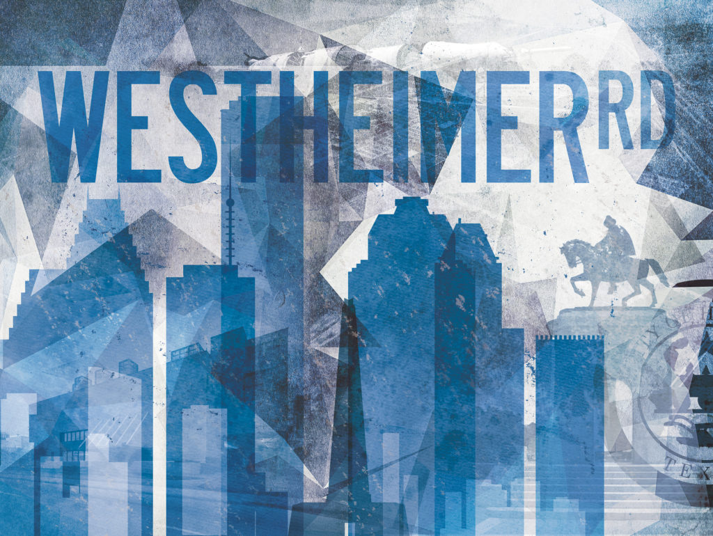 Houston, TX Abstract Cityscape - City Prints