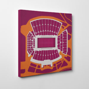 Lane Stadium Map Art - City Prints
