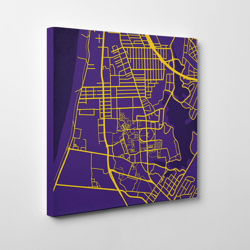 Louisiana State University Campus Map Art - City Prints