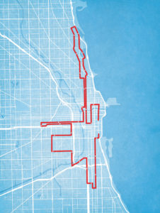 Chicago Marathon Course Map Art - City Prints