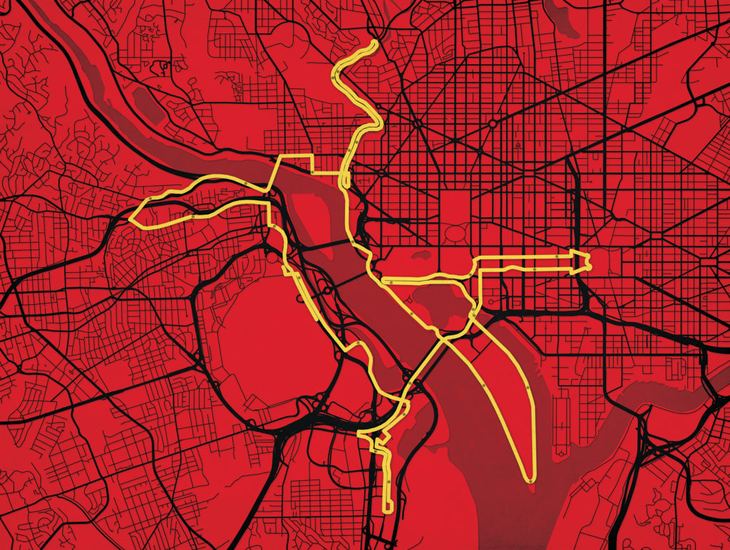 Marine Corps Marathon Course Map - City Prints
