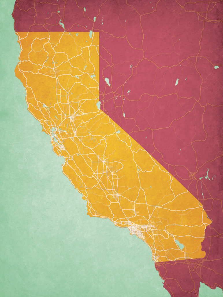 California Map Art - City Prints